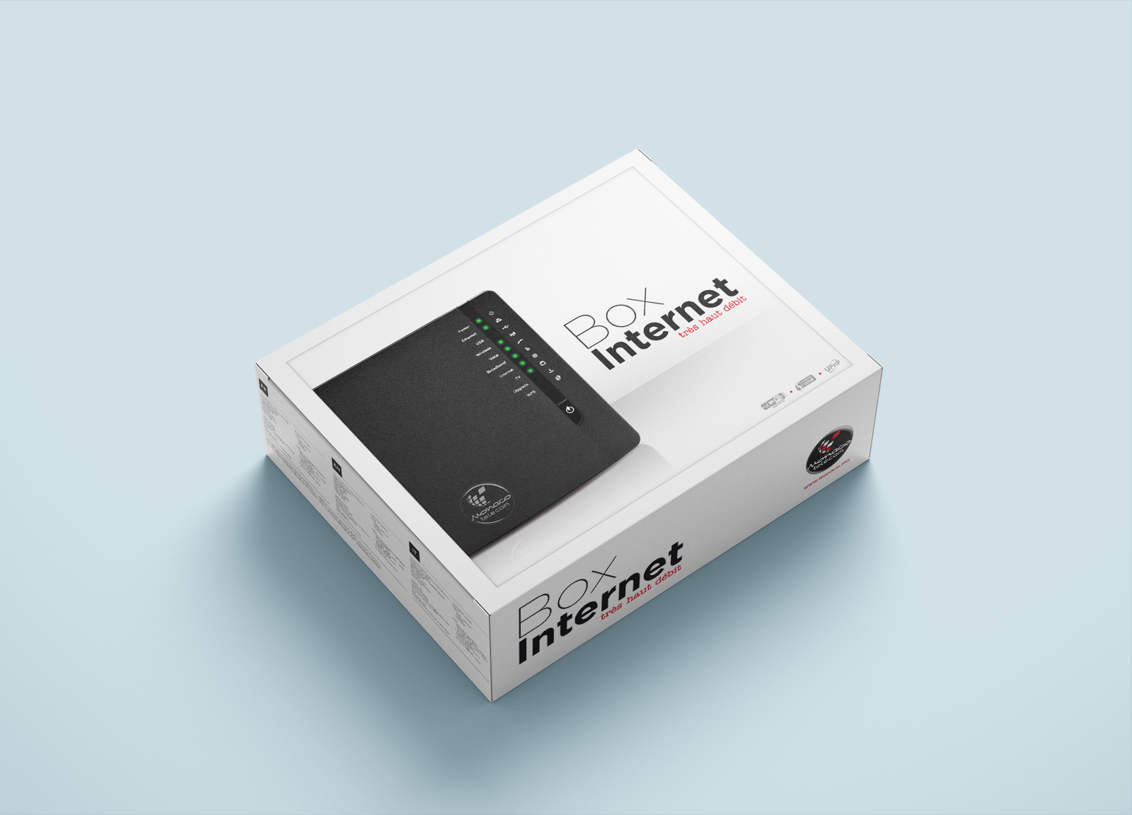Monaco Telecom • Packaging Box Internet THD • Vision Oblique